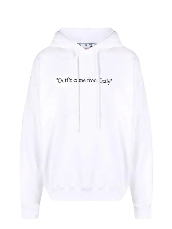 Off-White From Italy Skate Hoodie - White