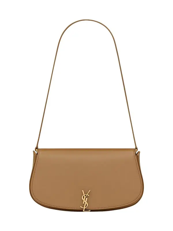 Saint Laurent Mini Voltaire Box Bag - Tan