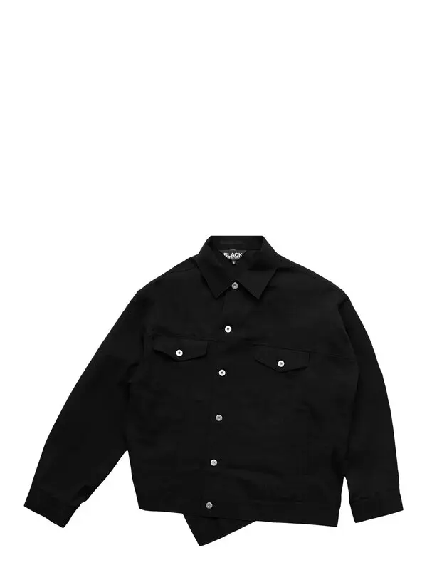 Comme Des Garçons Wool Twisted Trucker Jacket - Black
