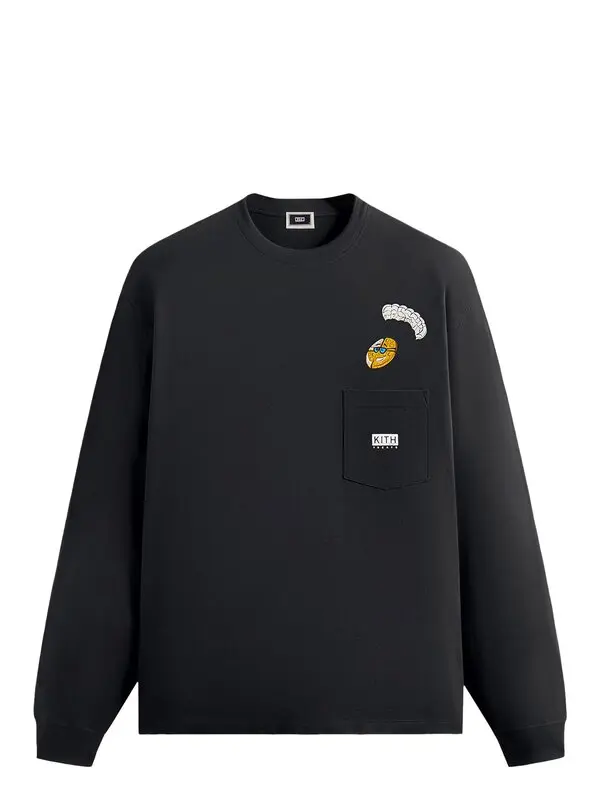 Kith Treats Parade Ii Long-sleeve Pocket T-shirt - Black