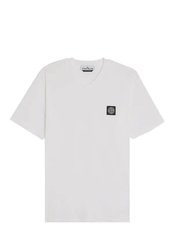 Stone Island Compass Patch Logo T-shirt - White