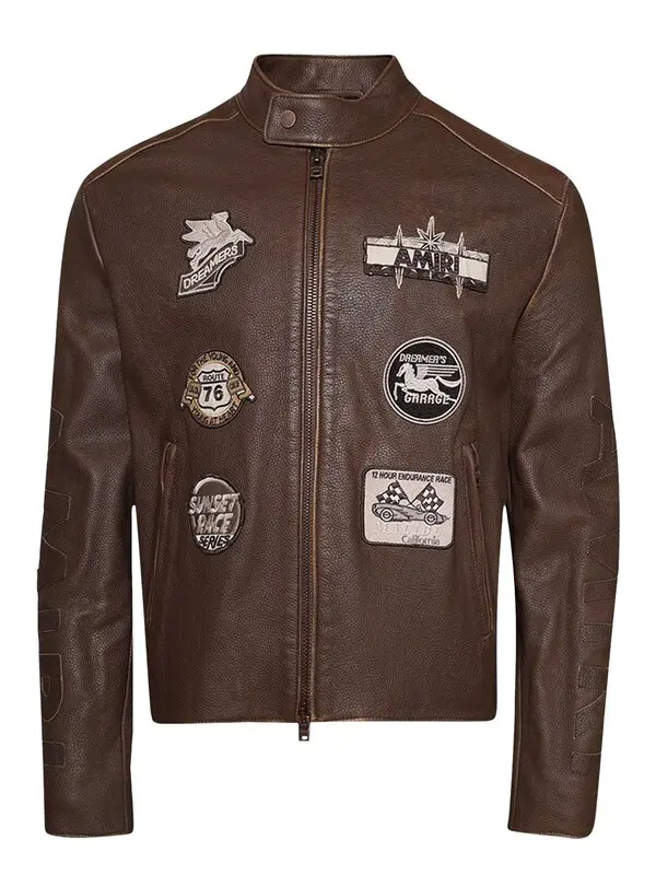 Amiri Patch Racer Jacket - Brown