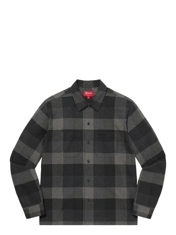 Supreme Plaid Flannel Shirt - Black