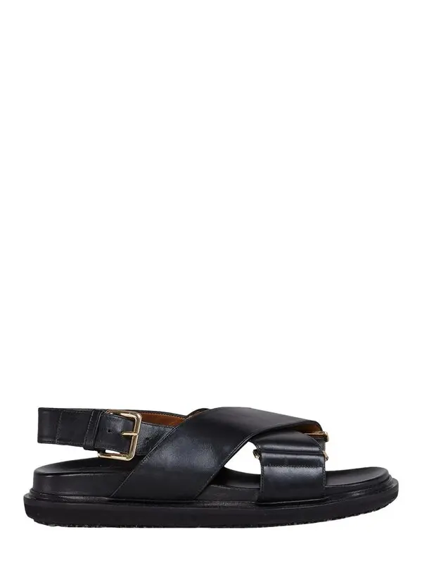 Marni Fussbett Crisscross Sandals - Black