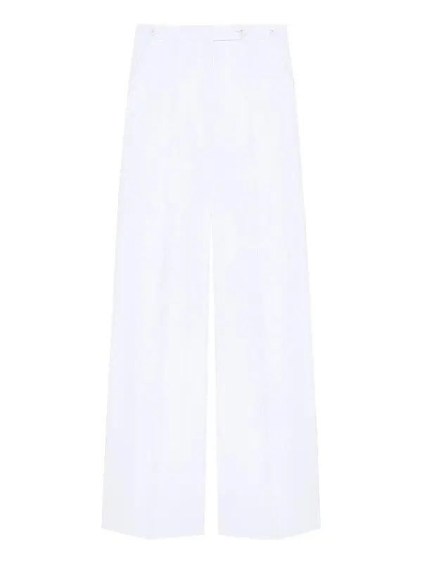 Givenchy Pleated Wide Leg Trousers - White