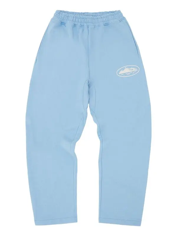 CORTEIZ Island Puff Print Open Hem Sweatpant - Blue