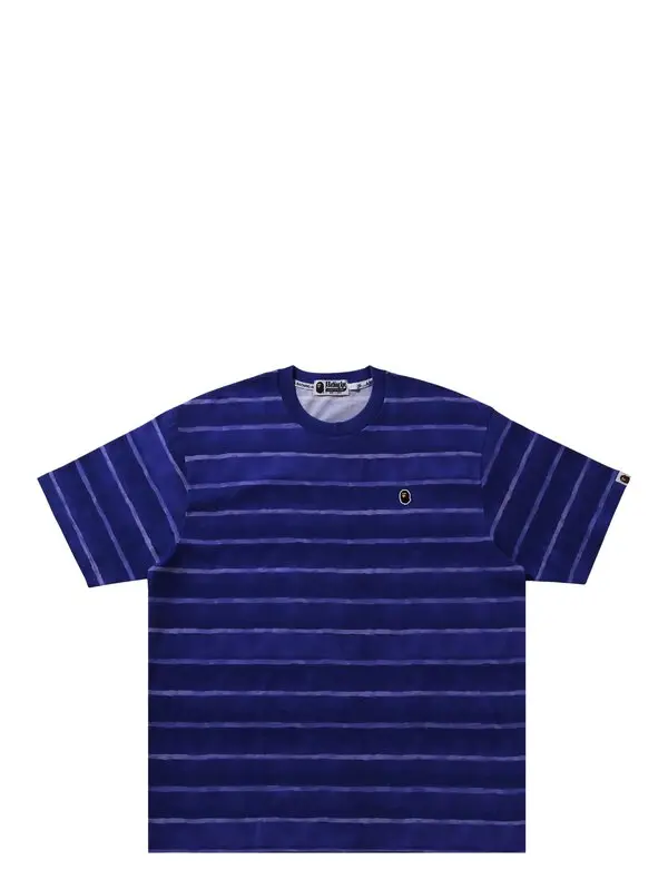 A BATHING APE Wave Pattern Relaxed Fit Tee - Purple