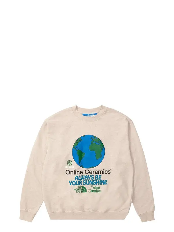 The North Face X Online Ceramics Graphic Crew Sweatshirt - Cream