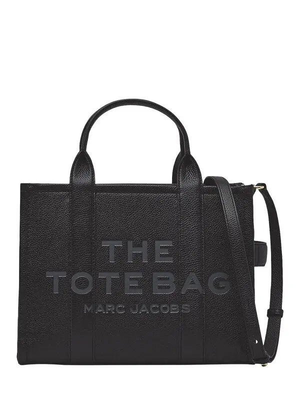 Marc Jacobs The Medium Leather Tote Bag - Black