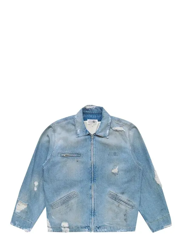 MAISON MARGIELA Zip-up Denim Jacket - Blue