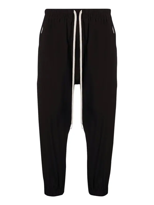 Rick Owens Cropped Track Pant - Black