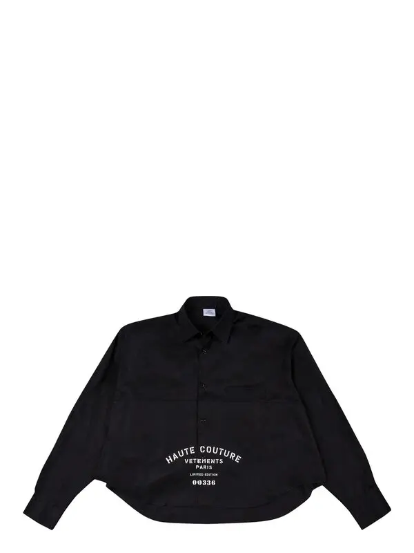 Vetements Haute Couture Cropped Shirt - Black