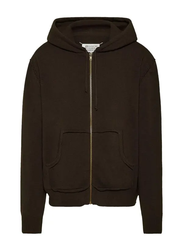 MAISON MARGIELA Zipped Hoodie - Brown