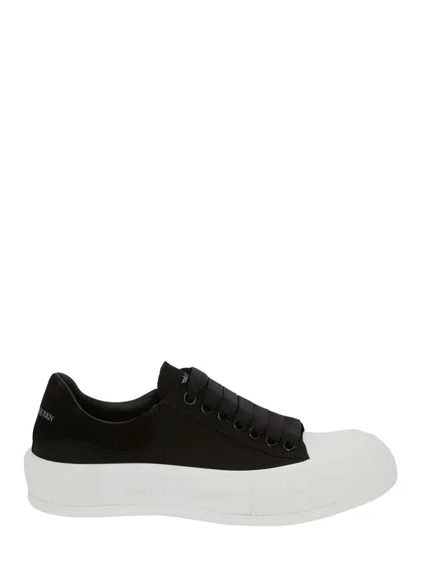 Alexander McQueen Deck Lace-up Plimsoll - Black