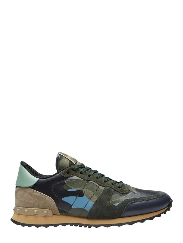 Valentino Garavani Rockrunner Army Camo Sneakers - Green