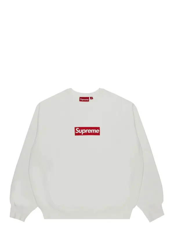 Supreme Washed Box Logo Crewneck - White