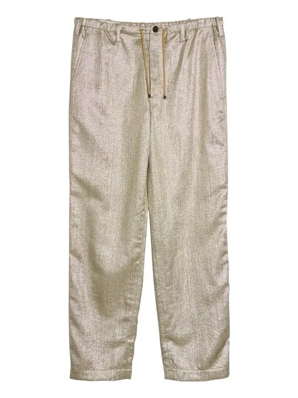 Dries Van Noten Reg Fit Drawstring Pant - Silver