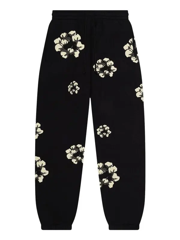 DENIM TEARS X Cactus Plant Flea Market Cactus Tears Wreath Sweatpants - Black