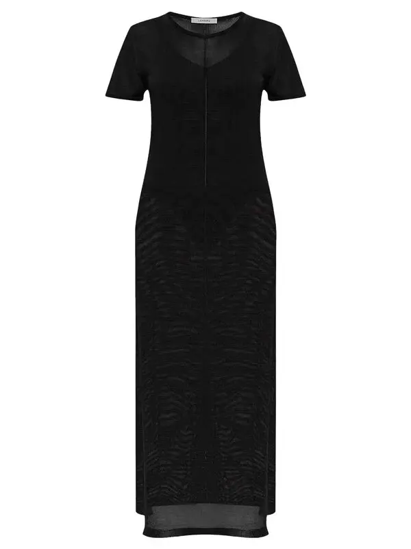 LEMAIRE Column Dress With Slits - Black