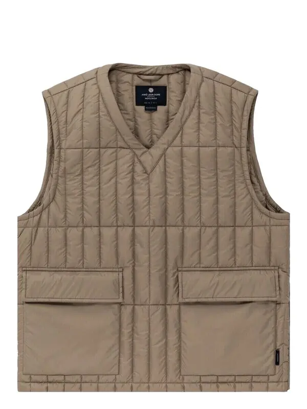 Aimé Leon Dore X Woolrich Filled Vest - Brown
