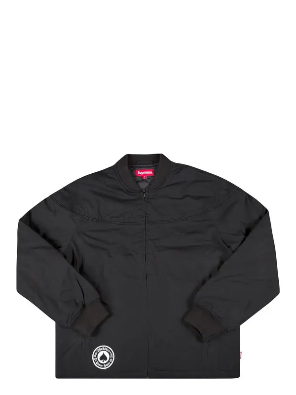 Supreme Poplin Crew Jacket - Black