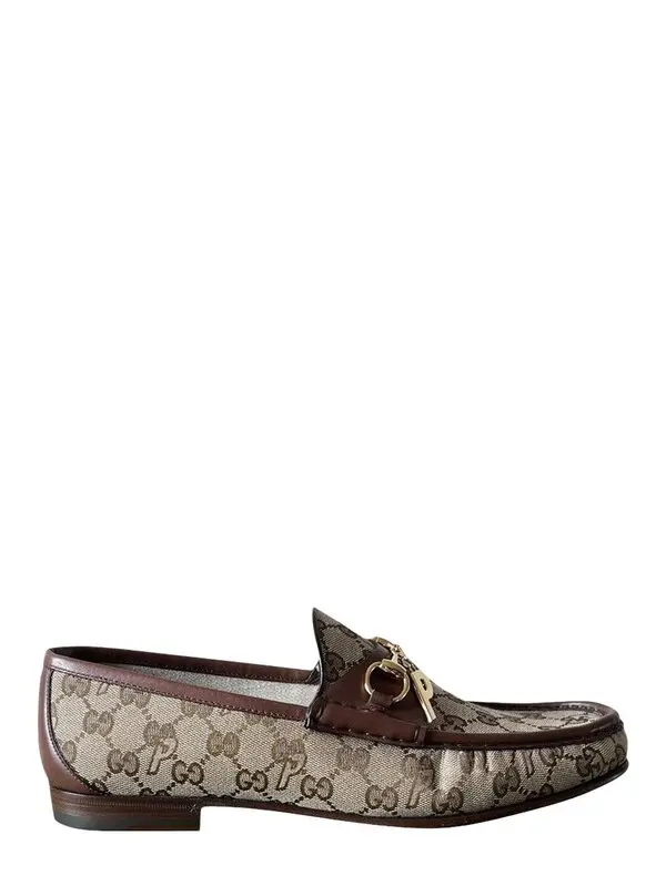 Gucci Palace X Gg-p Canvas Horsebit Loafer - Brown