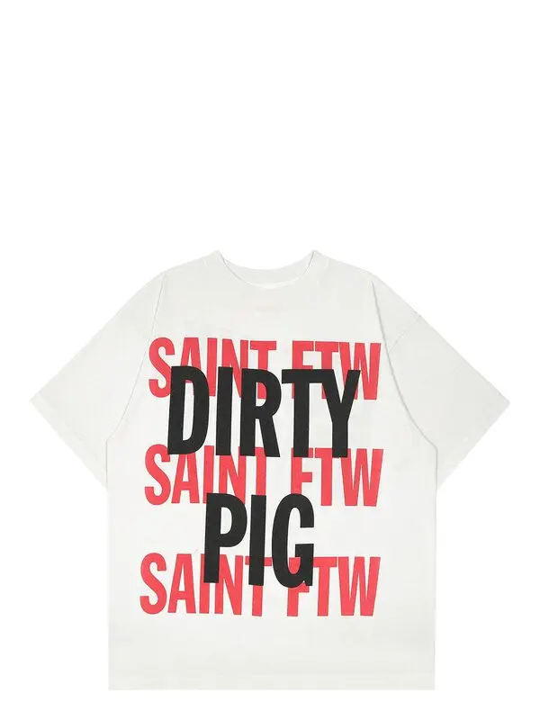 SAINT MXXXXXX Dirty Pig Short-sleeve Tee - White