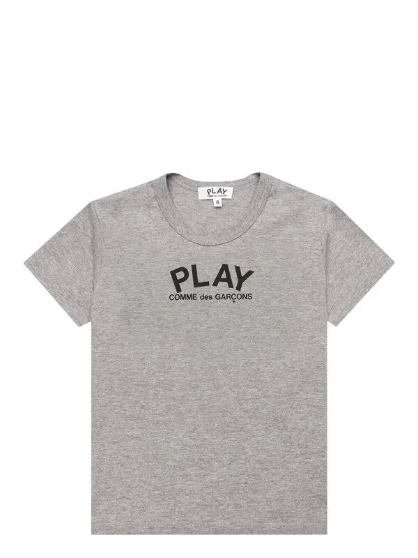 Play Comme Des Garcon Small Text T-shirt - Grey