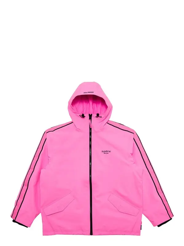 Supreme Gore-tex Stripe Hooded Jacket - Pink