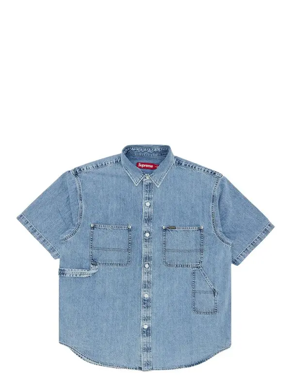 Supreme Loose Fit Denim Painter Shirt - Blue