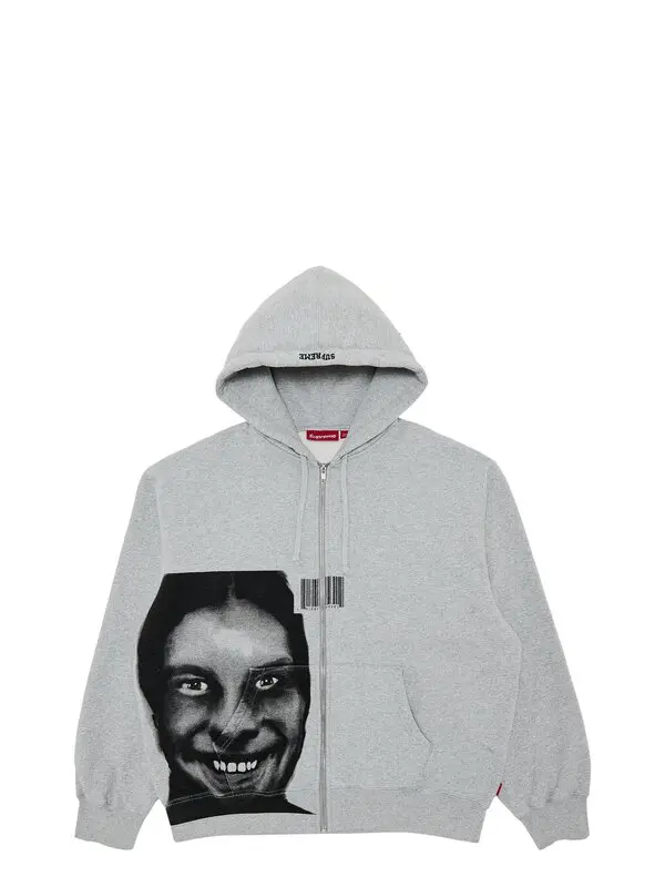 Supreme X Aphex Twin Zip Up Hoodie - Grey