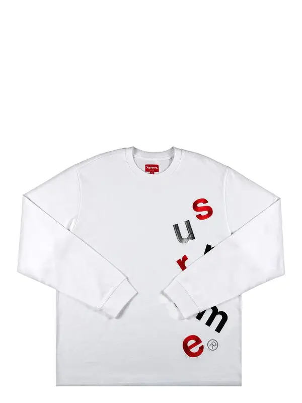 Supreme Scatter Logo Long-sleeve Top - White
