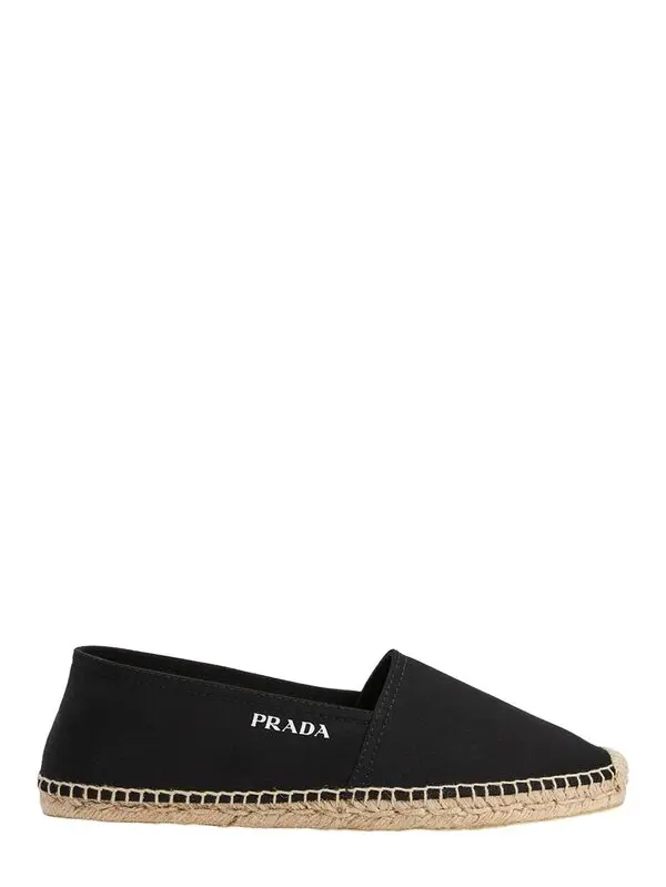 Prada Logo Espadrilles - Black