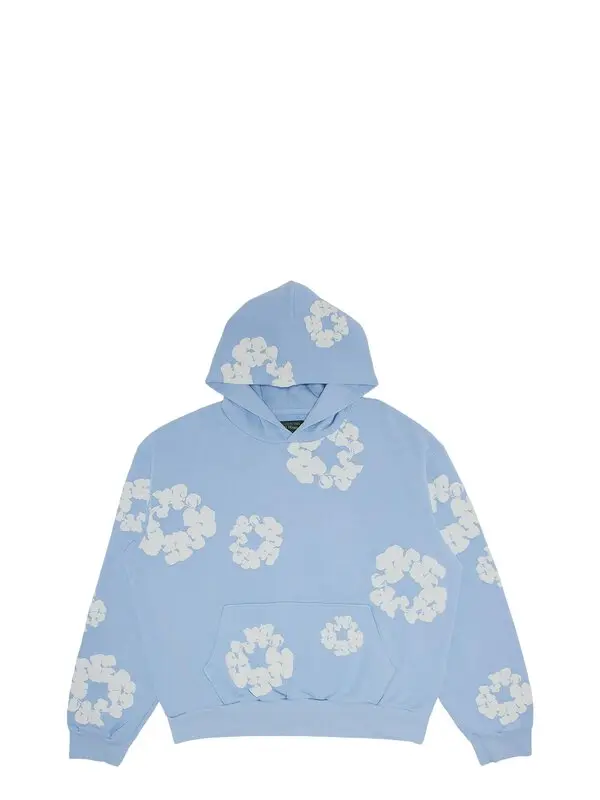 DENIM TEARS Cotton Wreath Print Sweatshirt - Blue