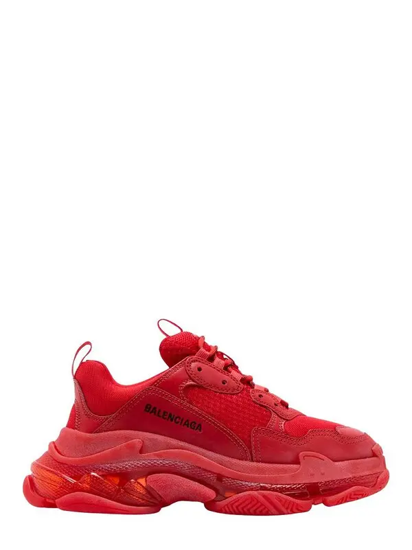 Balenciaga Triple S Sneaker With Clear Sole - Red