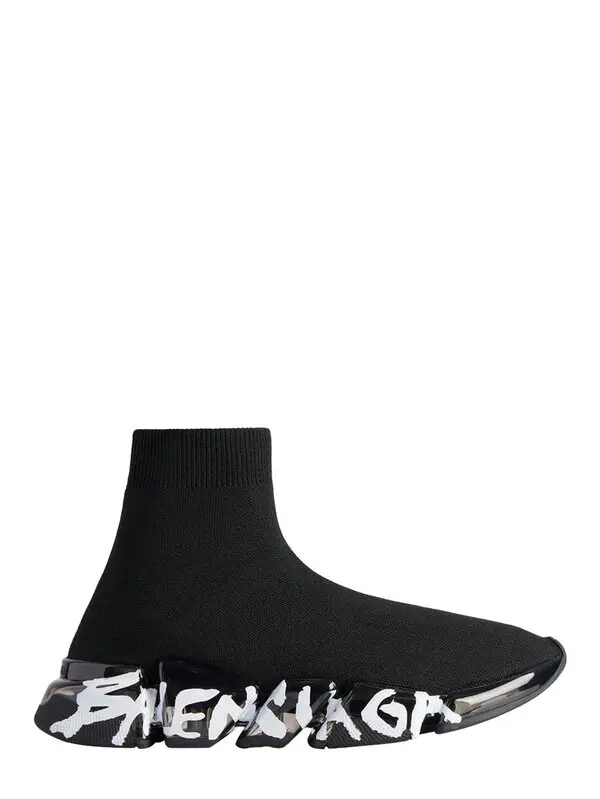 Balenciaga Speed 2.0 Graffiti Sneakers - Black