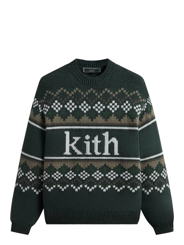 Kith Fairisle Crewneck Sweater - Green