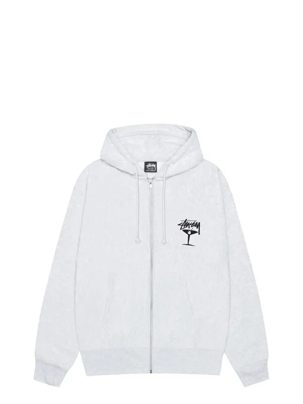 StÜssy Martini Zip Hoodie - Grey