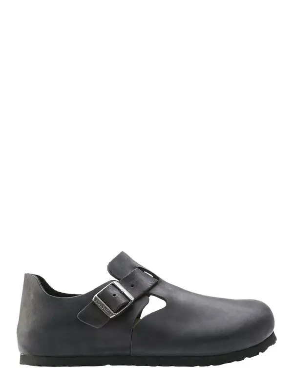 BIRKENSTOCK London Oiled Leather Clogs - Black