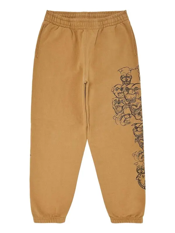 Supreme Embroidered Sweatpants - Tan
