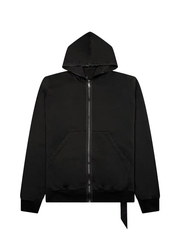 Rick Owens Hooded Full Zip Sweatshirt - Black