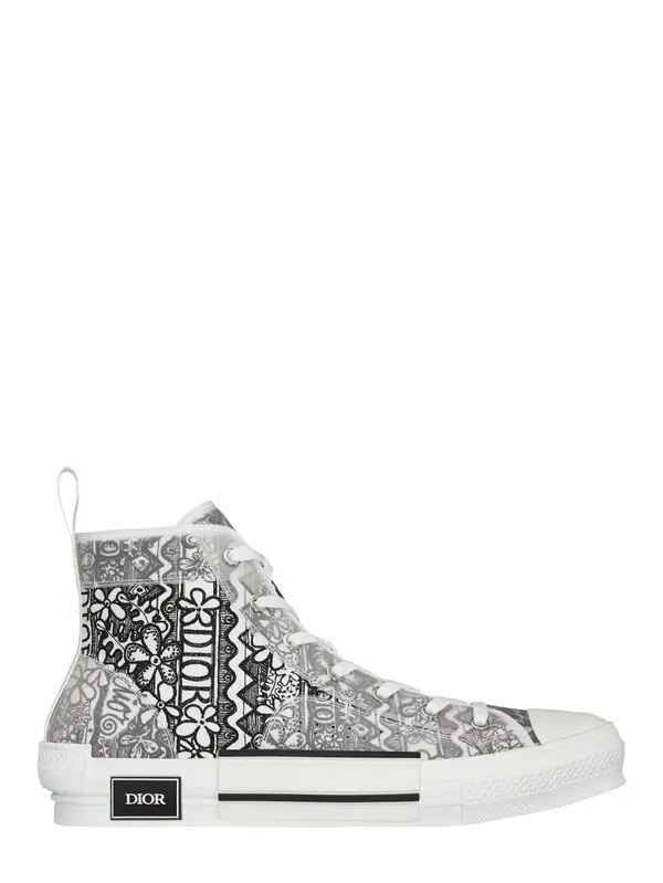 Dior B23 High Top Sneakers With Embroidery - White