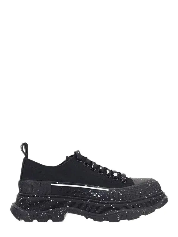 Alexander McQueen Tread Slick Lace Up Sneakers - Black