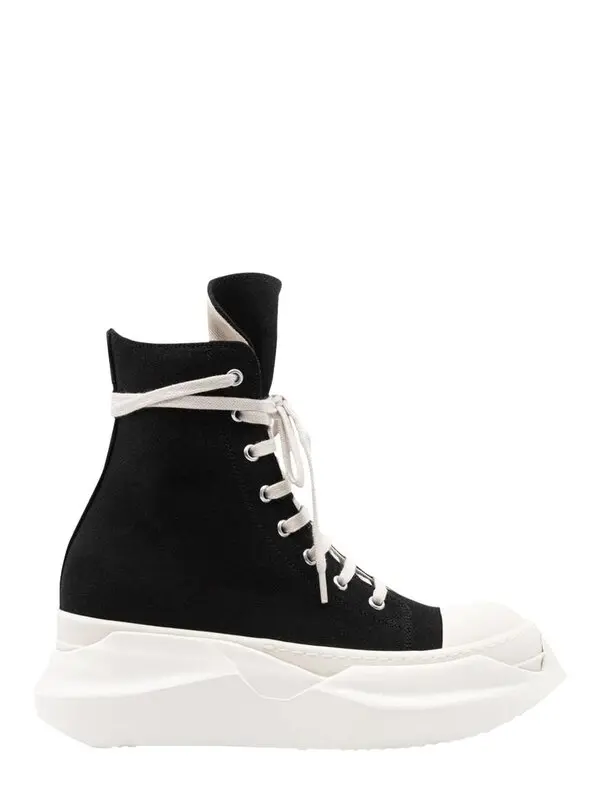 Rick Owens Abstract High Top Sneakers - Black