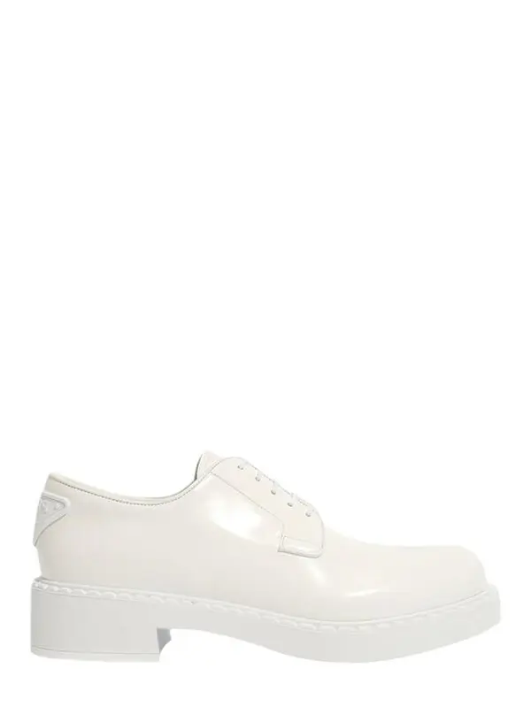 Prada Brushed Spazzolato Leather Derby - White