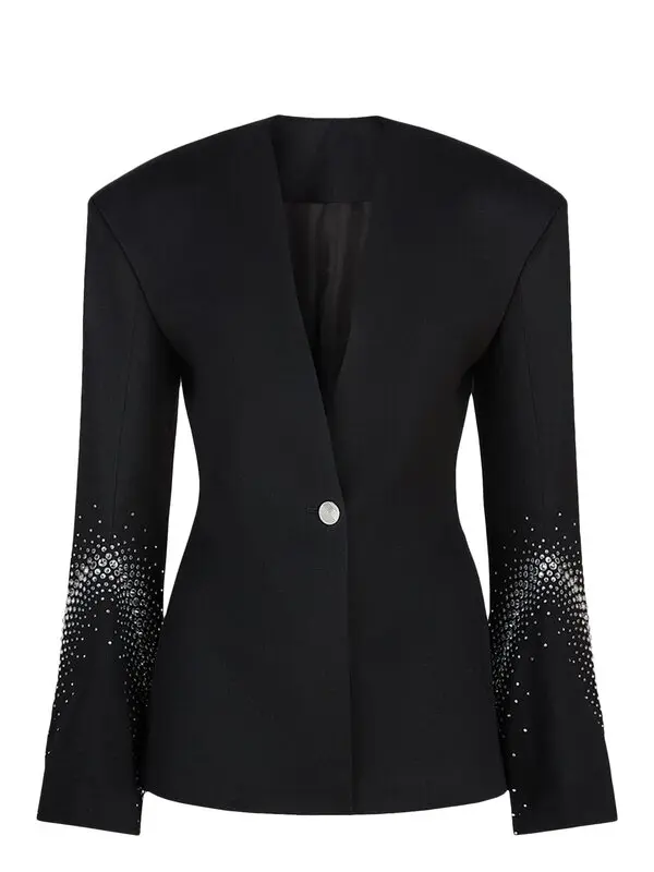 Attico Embellished Blazer - Black