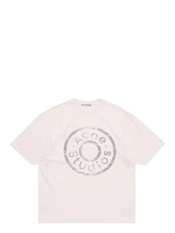 Acne Studios Button Logo Tee - Pink