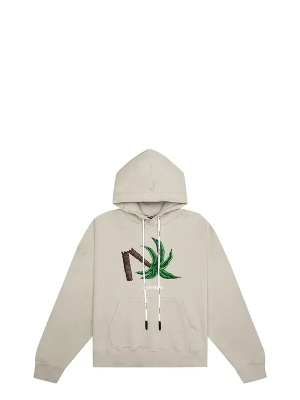 Palm Angels Broken Palm Hooded Sweatshirt - Tan
