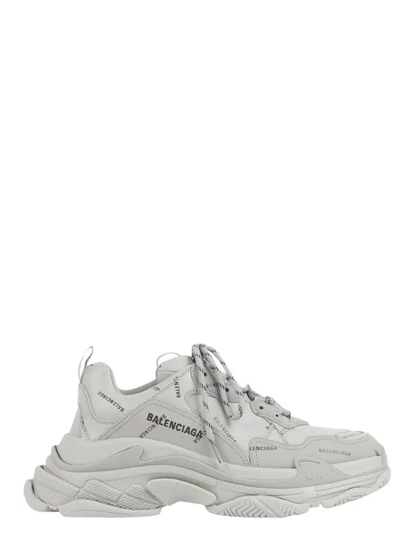 Balenciaga Triple S Allover Logo Sneaker - Grey