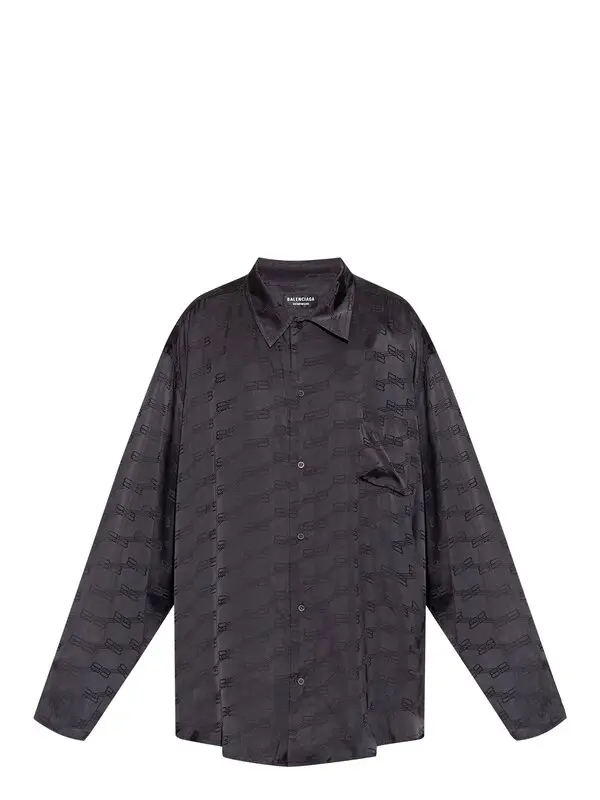Balenciaga Long-sleeve Minimal Shirt - Grey